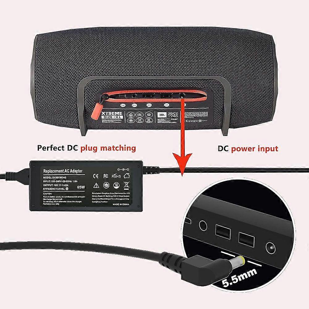 19V 90W Charger for JBL Xtreme 2,Xtreme,Boombox 2,Boombox 1,Extreme 2 Speaker Replacement Power ...