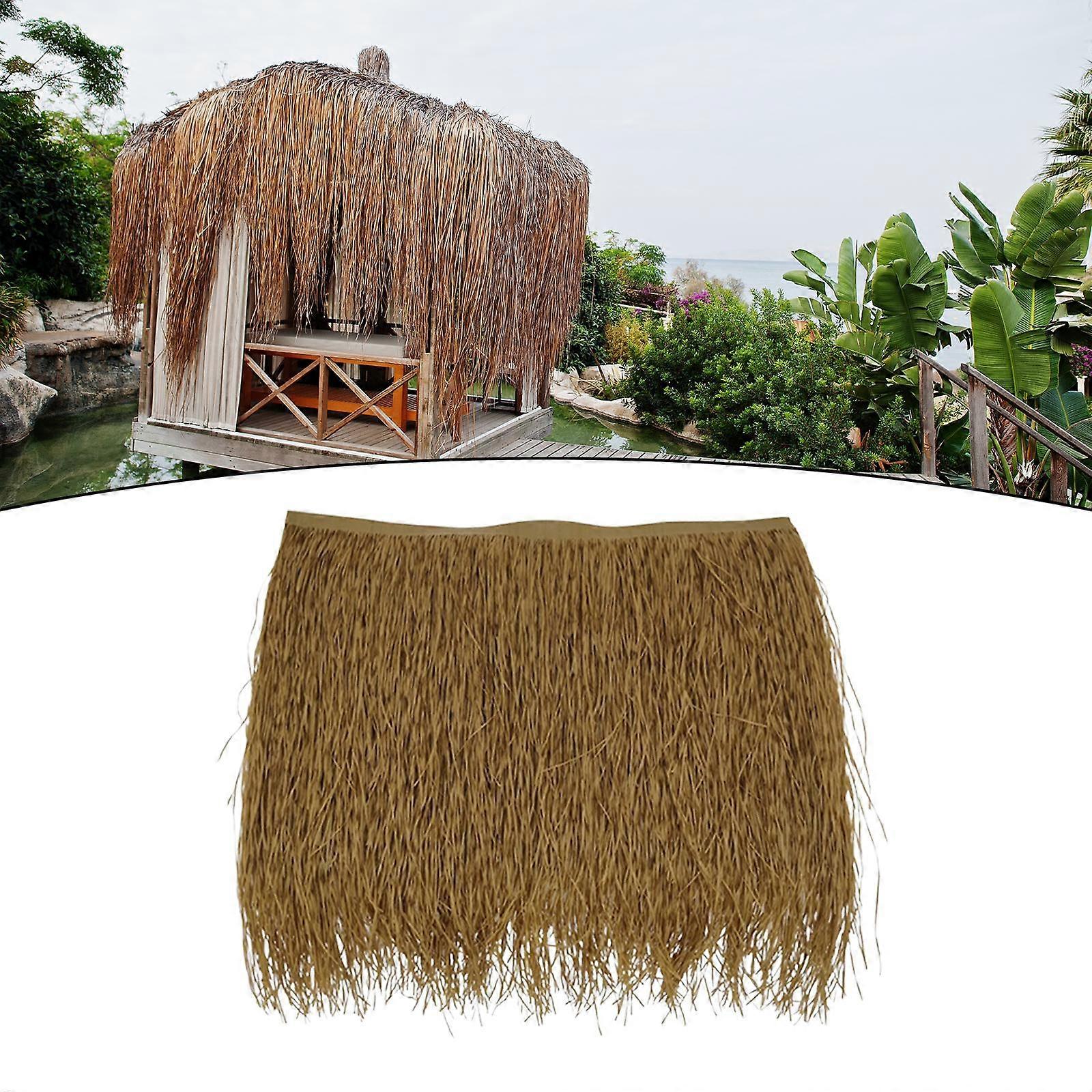 Palm Thatch Roll Hut Thatch Easy to Install Artificial Straws Roof Thatch Grass Thatch Roll for ...