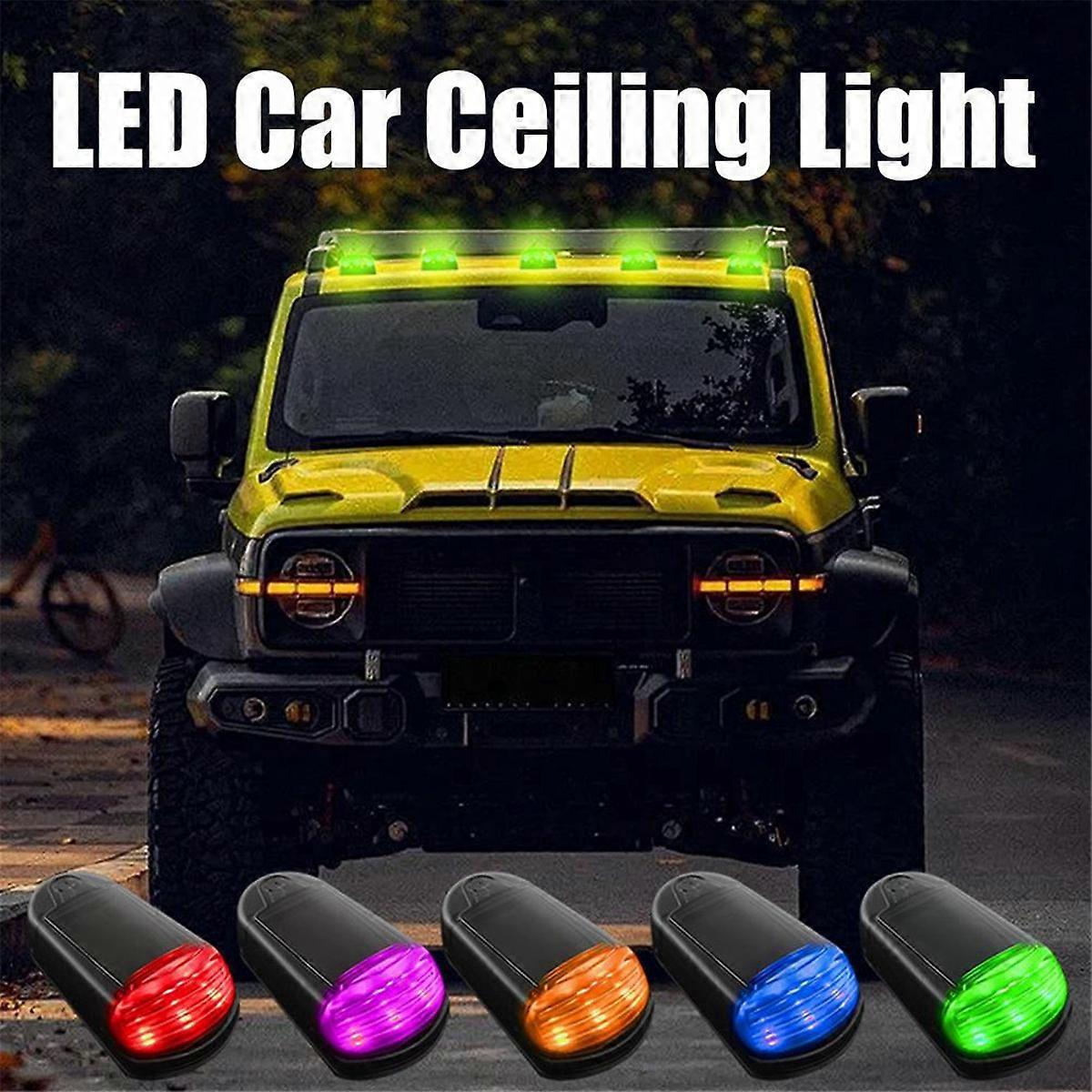 Wireless Cab Lights for Truck Solar Cab Lights Punch-Free LED Lights 7 ...