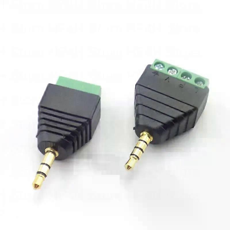 35mm 3 Pole 4 Pole male Connector Terminal 3pin 4pin Audio AUX earphone ...