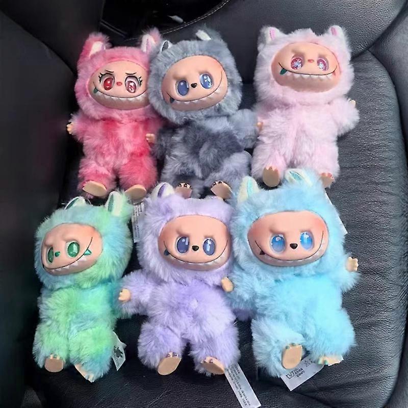 2025New 3.0 Labubu Plush Doll Keychain 3rd Generation Heartbeat Macaron ...