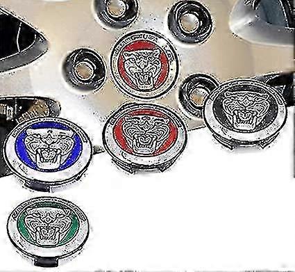 Set Of 4 Black 59mm Hub Cap Wheel Center Caps For Jaguar X Type Xk Xf ...
