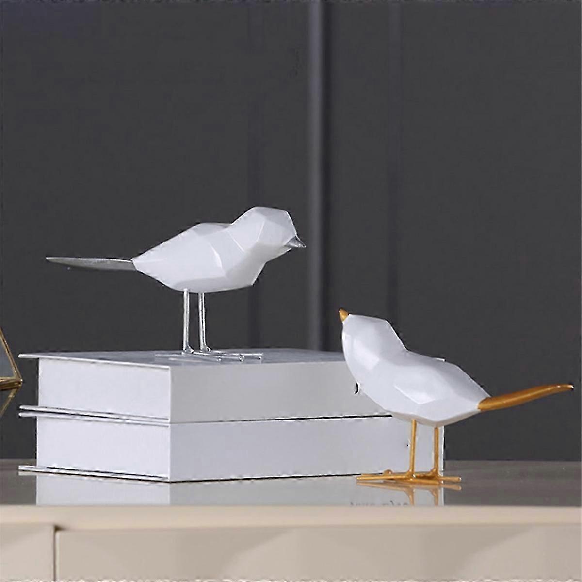 Modern Cute Bird Statues European Decorations Geometric Animal Statues ...