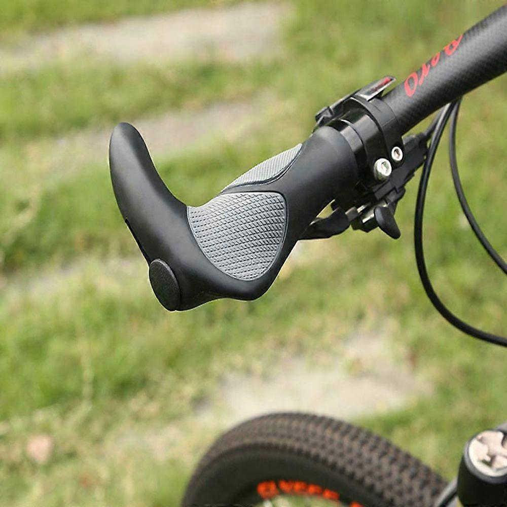 1 pair Bike Handlebar Grips, Ergonomic Design, Aluminum Double Lock-on ...