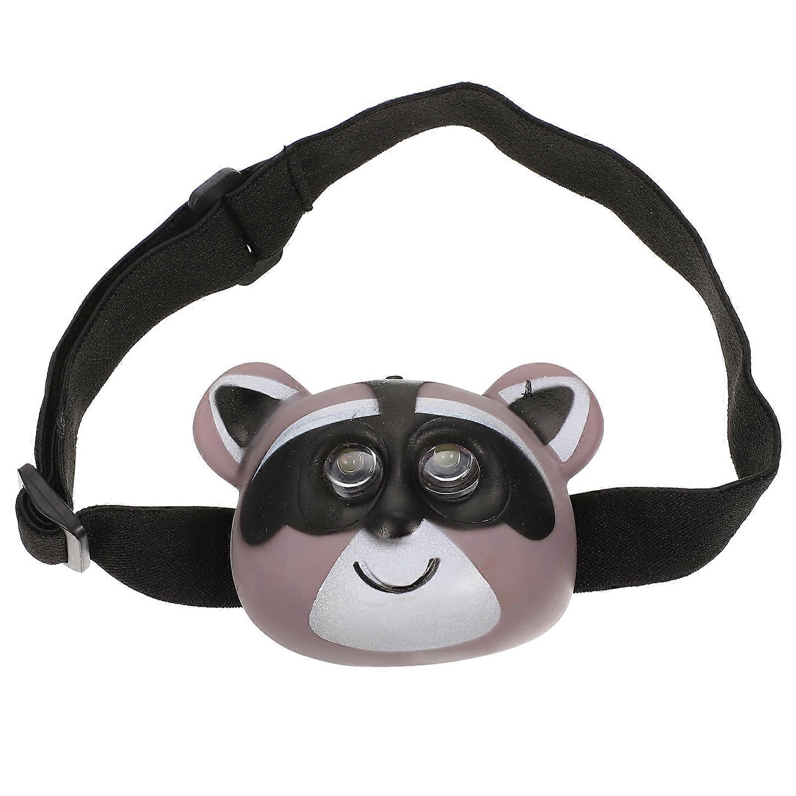 Headlamp for Kids Adorable Children Headlight Raccoon Shape ABS ...