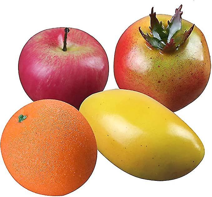 10pcs Decorative Fruit Plastic Set, Realistic Artificial Fruits Fake ...