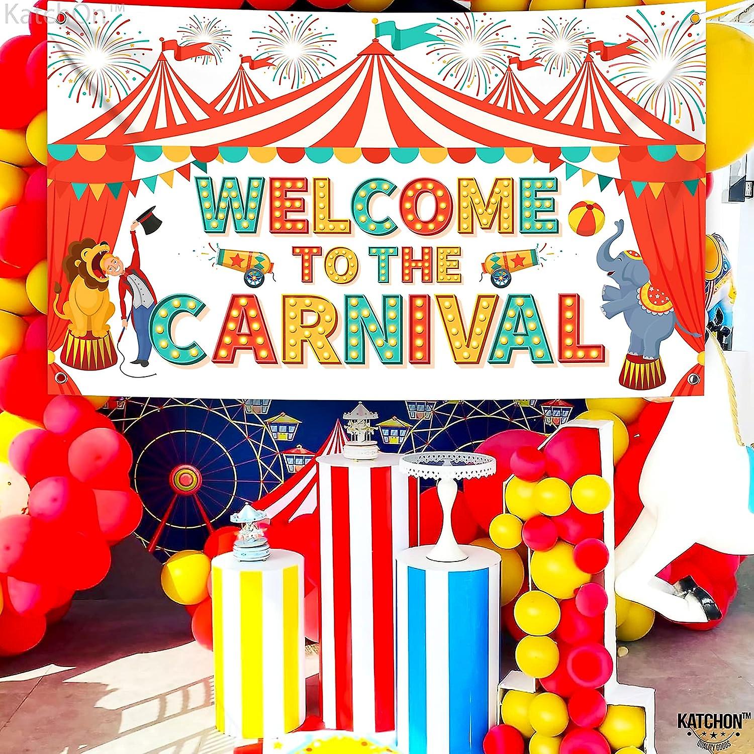 Xtralarge Welcome To The Carnival Backdrop - 72x44 Inch | Carnival ...