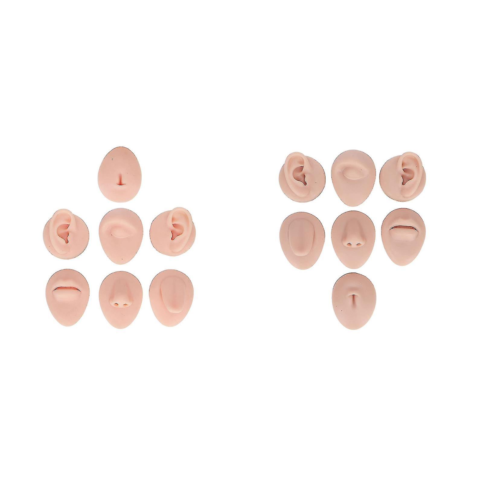 Soft Silicone Flexible Model Body Part Displays Set, Body Piercing ...