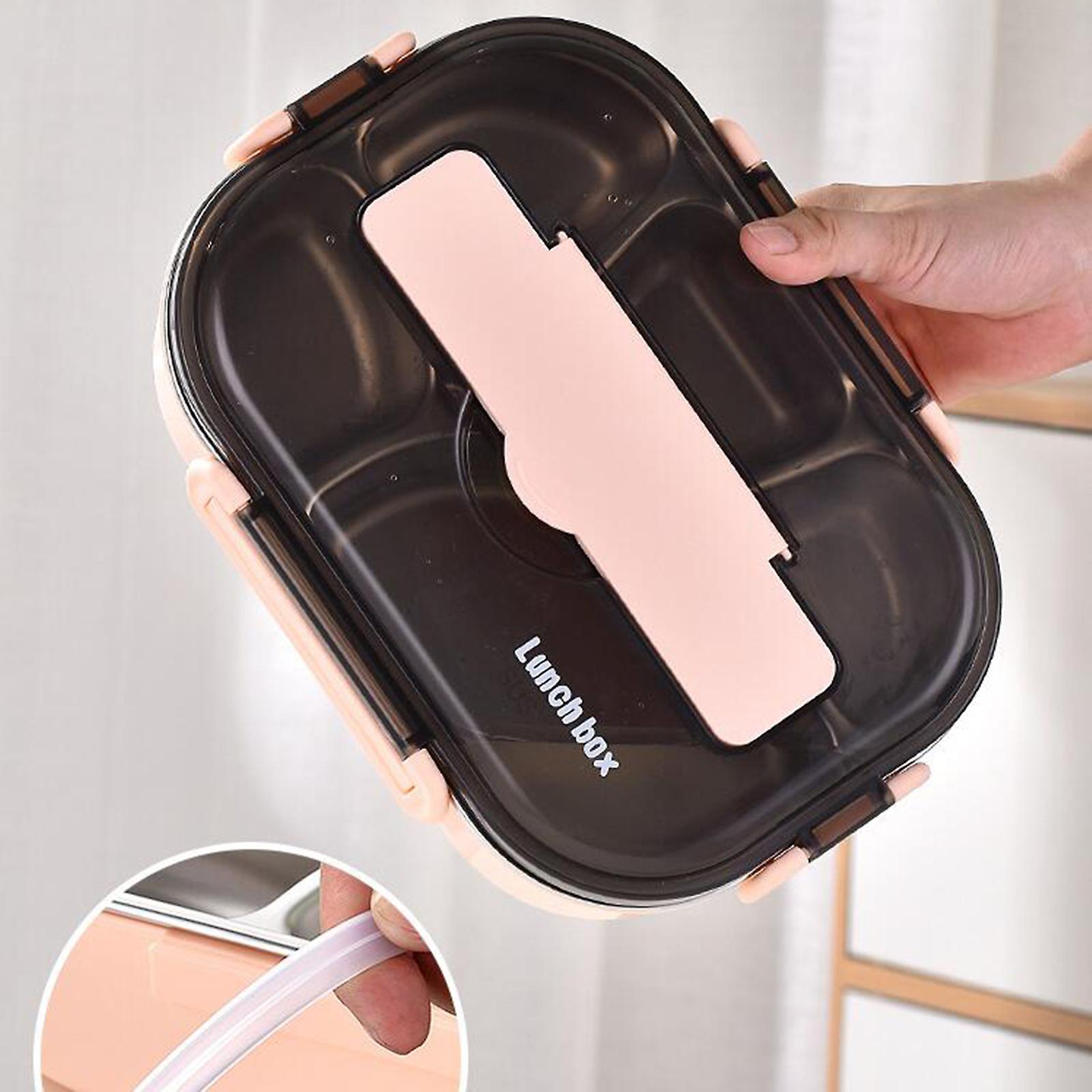 1 Set Bento Box Multi-Grids Design Portable Stainless Steel Lunch ...