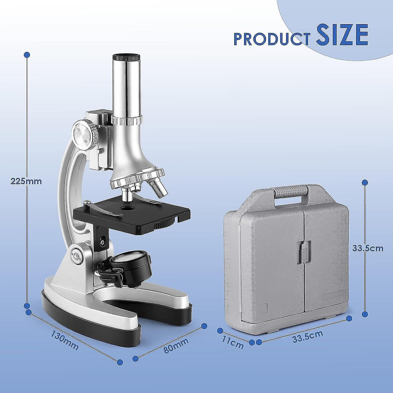 Microscope 300x-600x-1200x Monocular Microscopes With Metal Arm ...