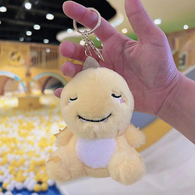 12cm Plush Dinosaur Cartoon Animal Toy Big Eye Dragon Keyring Handbag ...