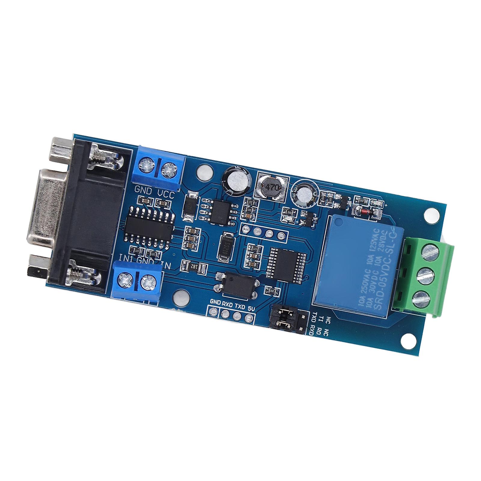 1 Channel Relay Module with RS232 TTL UART Communication Interface, DC7 ...