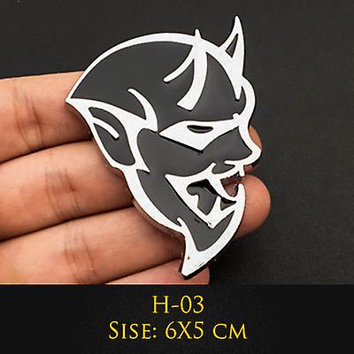 Metal Hellcat Srt Demon Emblem Car Sticker Front Grill Fender Badge ...