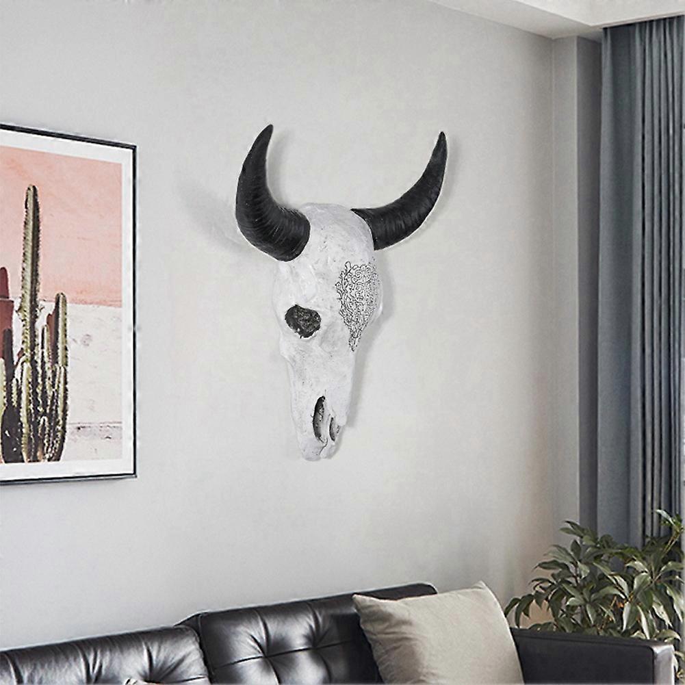 Ox- Wall Hanging Sculpture Skull Bull Statue Retro Decorative Article ...