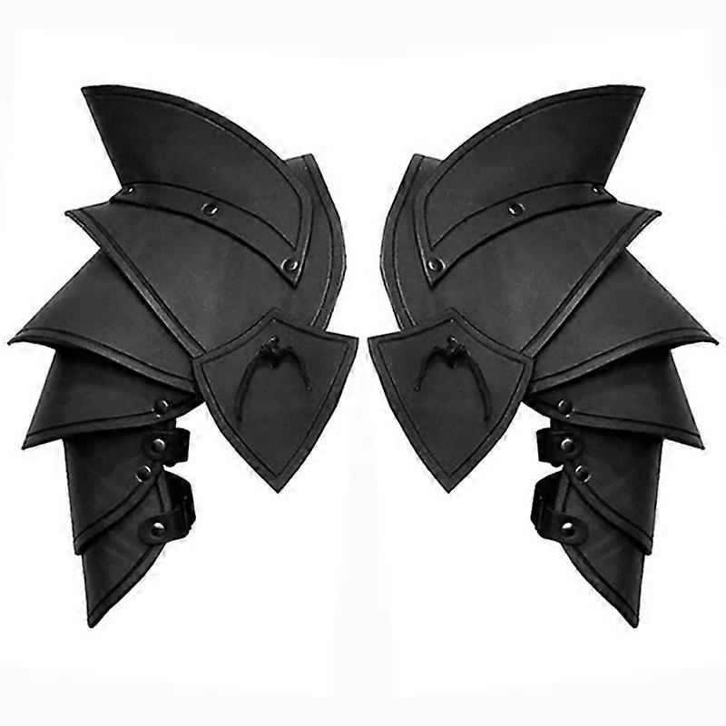 Medieval Viking PU Leather Shoulder Armor Gladiator Knight Samurai ...