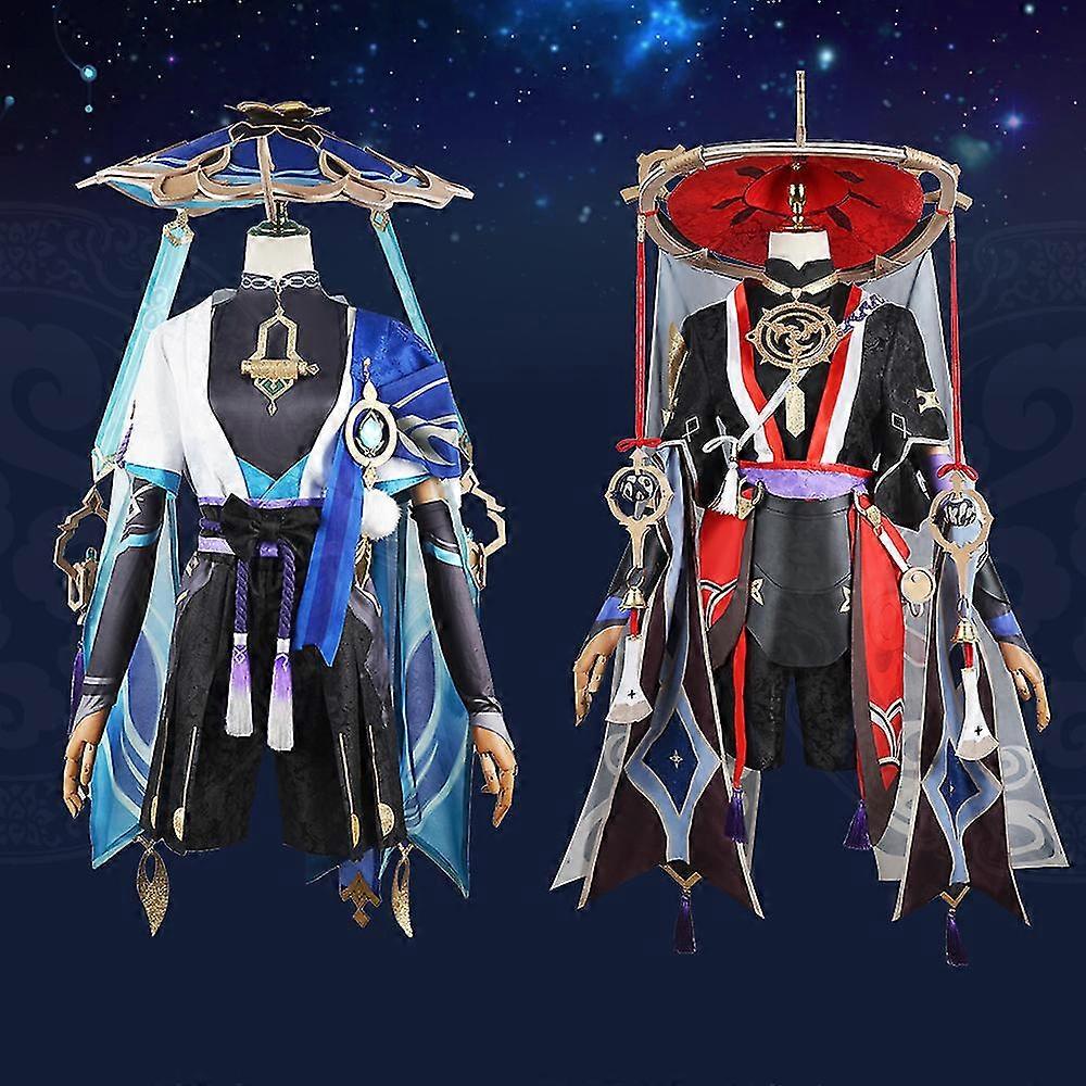 Scaramouche Cosplay Genshin Impact Costume Wig Hat Full Set Anime ...