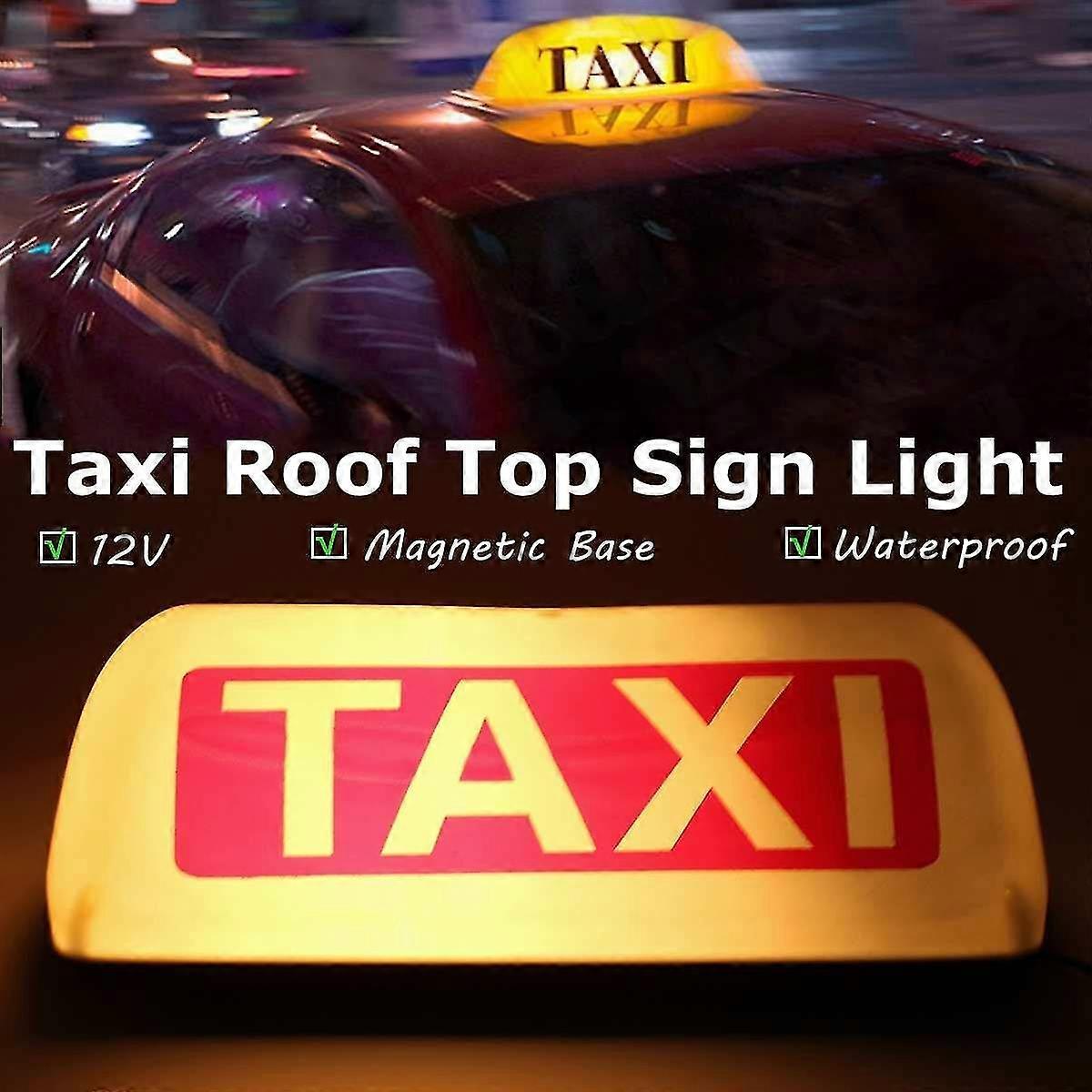 12v Waterproof Top Sign Magnetic Meter Cab Lamp Light Led Taxi Signal ...
