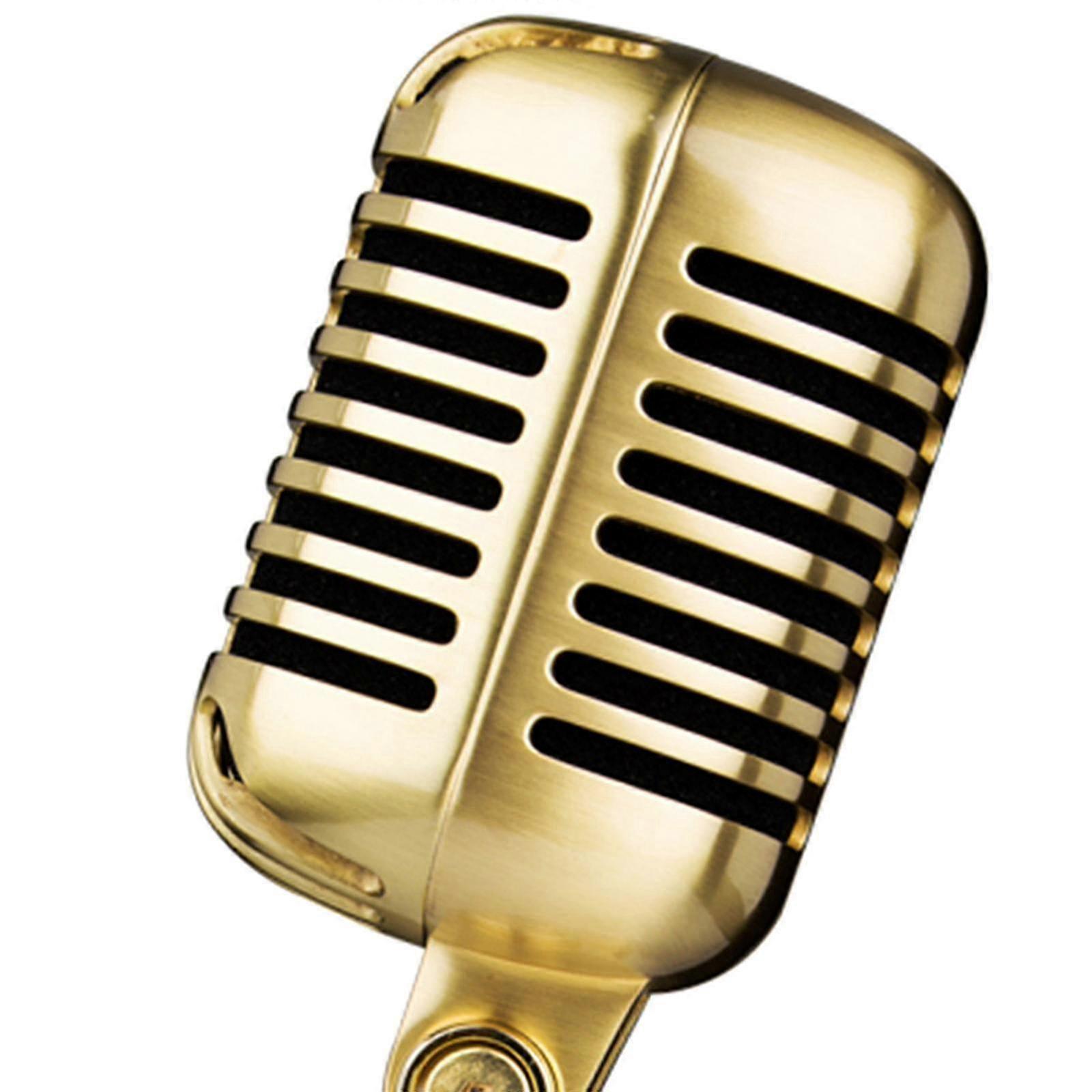 Classic Vintage Dynamic Vocal Microphone For Live Stage Karaoke Gold ...