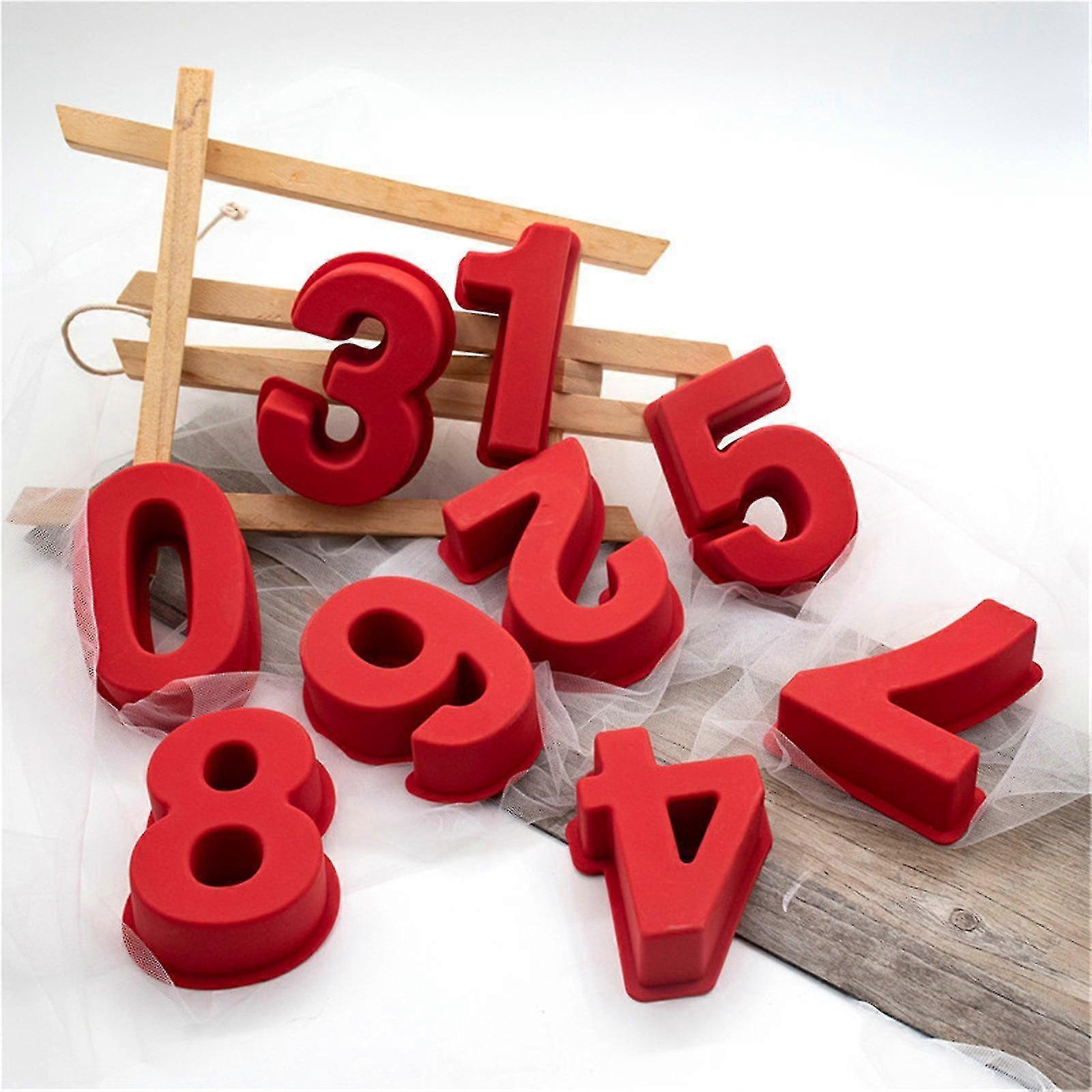 Birthday Number Silicone Cake Mold Pizza Pan Baking Cake Bread Kitchen ...