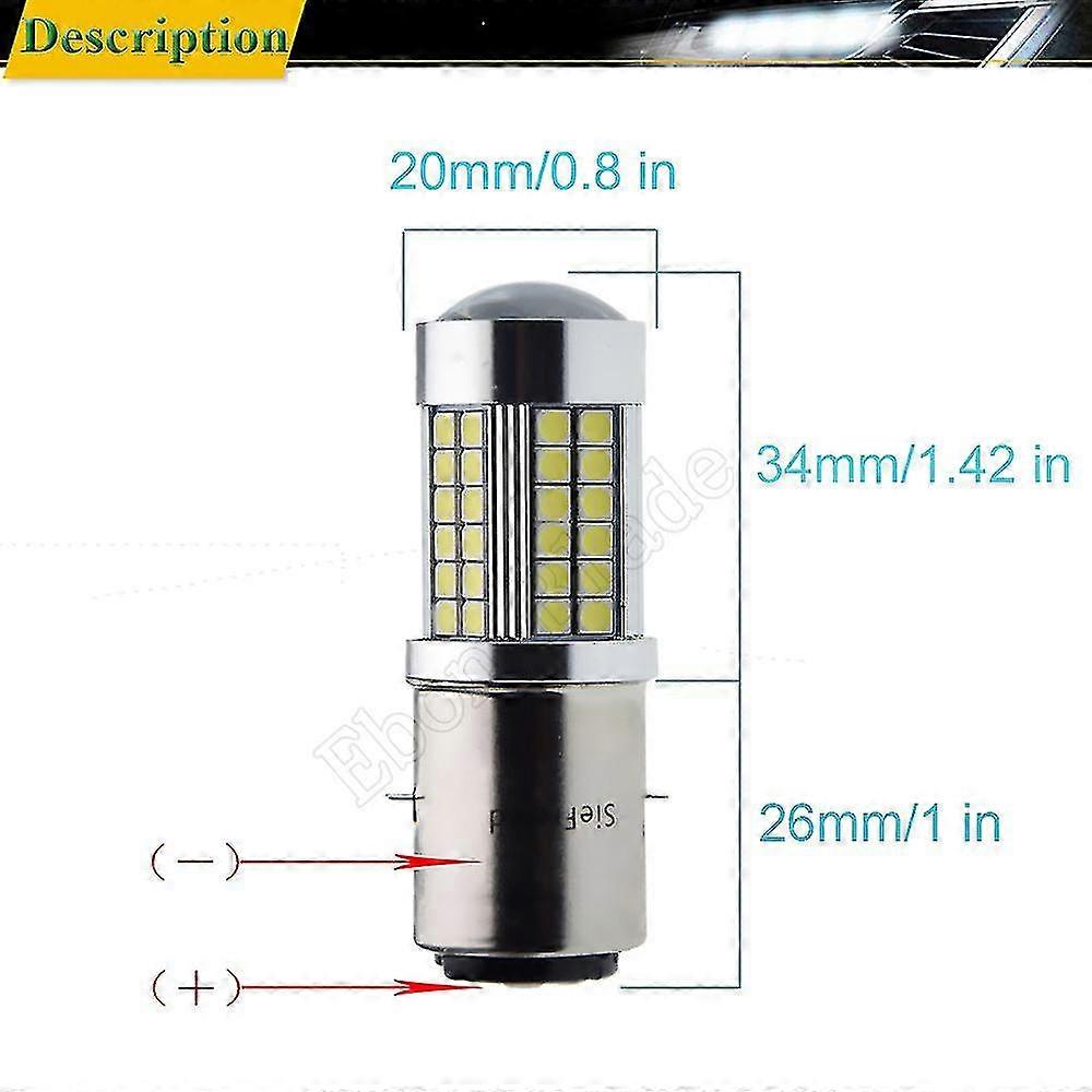 White Motorcycle Motorbike H6 Headlight 6v 12v Ba20d H4 Bixenon Beam ...