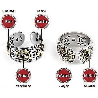 Richluck Max Force Five Emperors Coins Ring Emperor Coin Chinese Feng ...