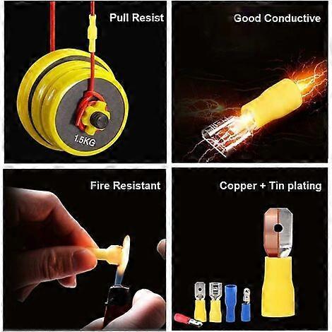 480 Pieces Electrical Lugs, Electrical Lugs for Car, Crimp Lug, Round ...