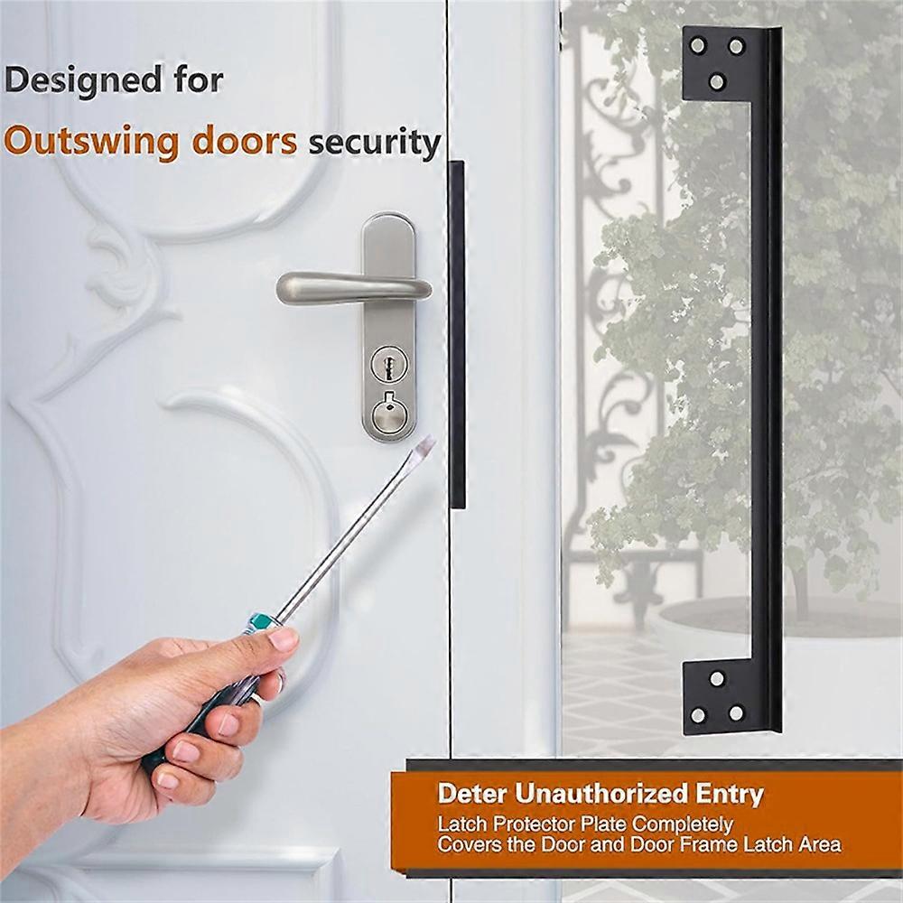 7-inch Door Latch Guard Plate L-Shaped Stainless Steel Door Security ...