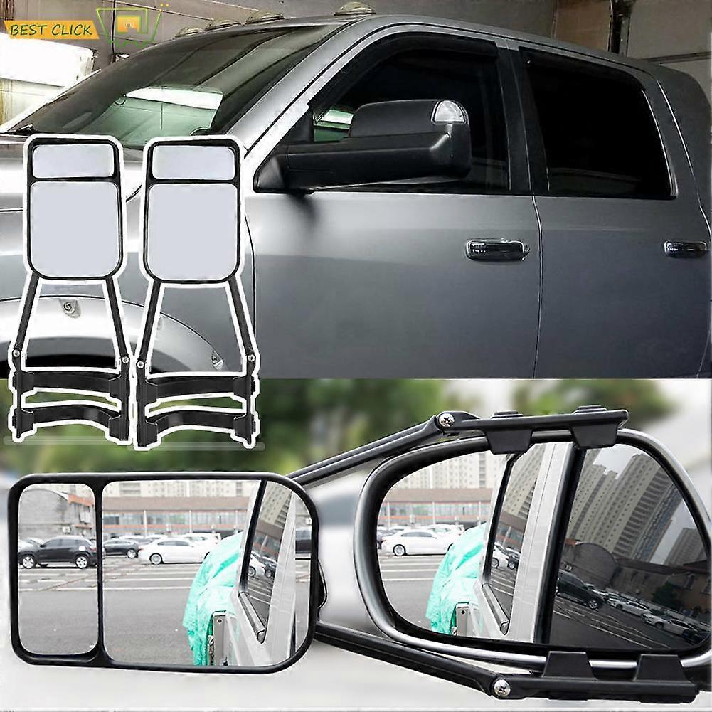 2X Car Extension Rear View Mirror Trailer Towing Mirror Clip-on ...
