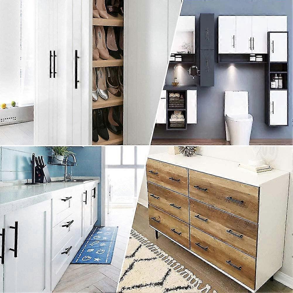 Set Of 15 Black Kitchen Cabinet Handles Black Kitchen Door Handles ...