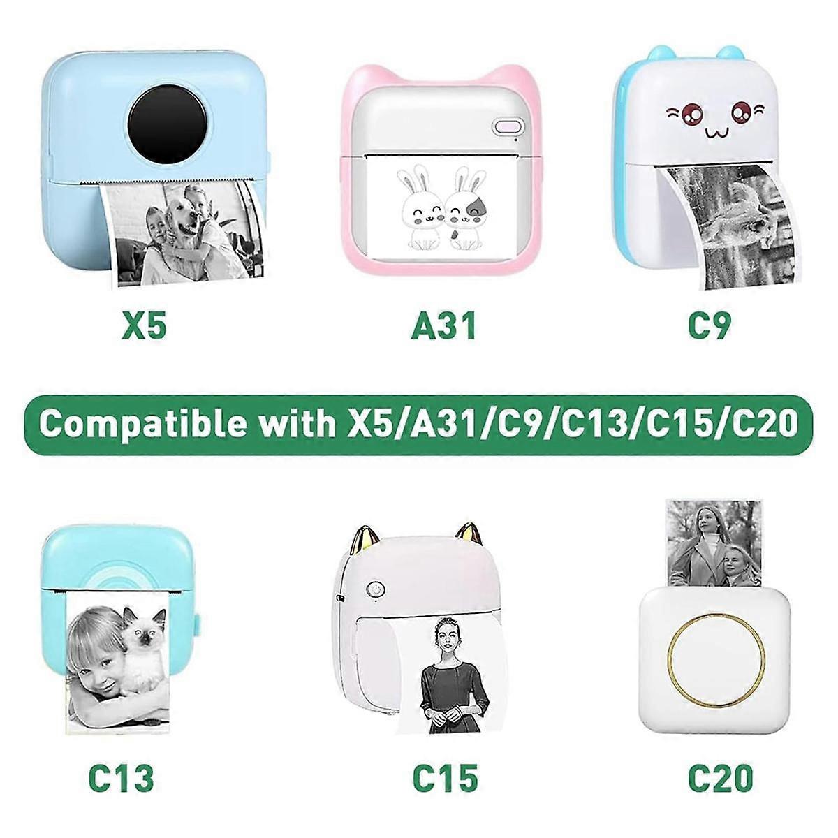 20PCS Mini Printer Paper, Thermal Sticker Paper,Self-Adhesive,Mini ...