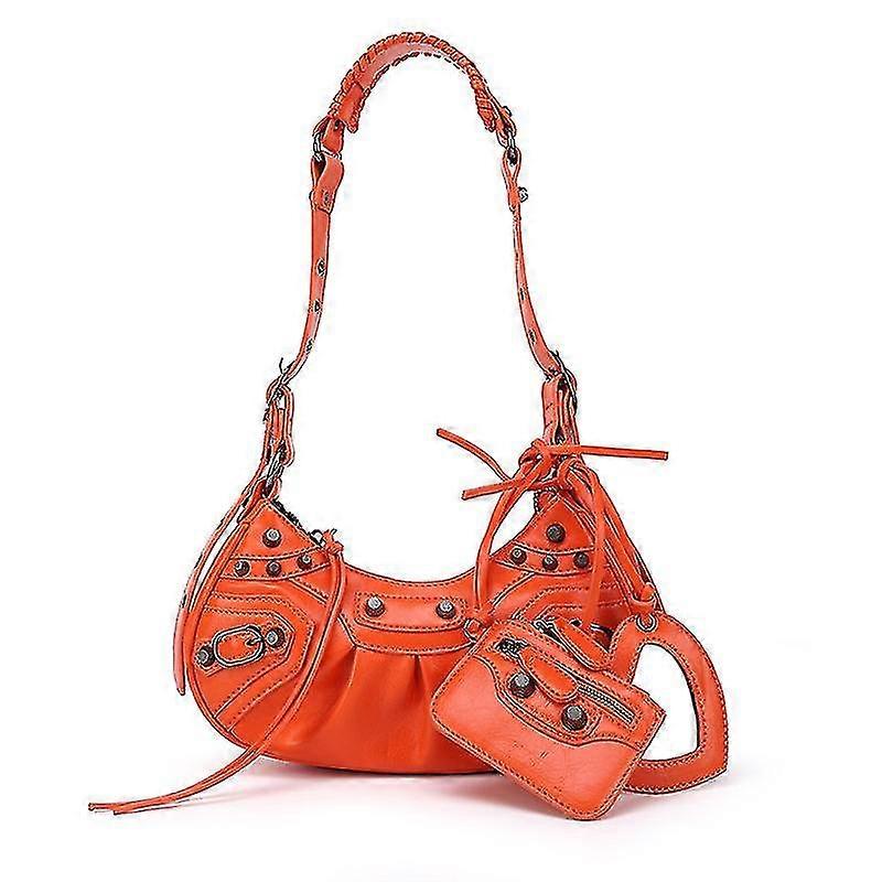 Half Moon Style Rivet Satchels Handbags Crocodile Crossbody Bags ...