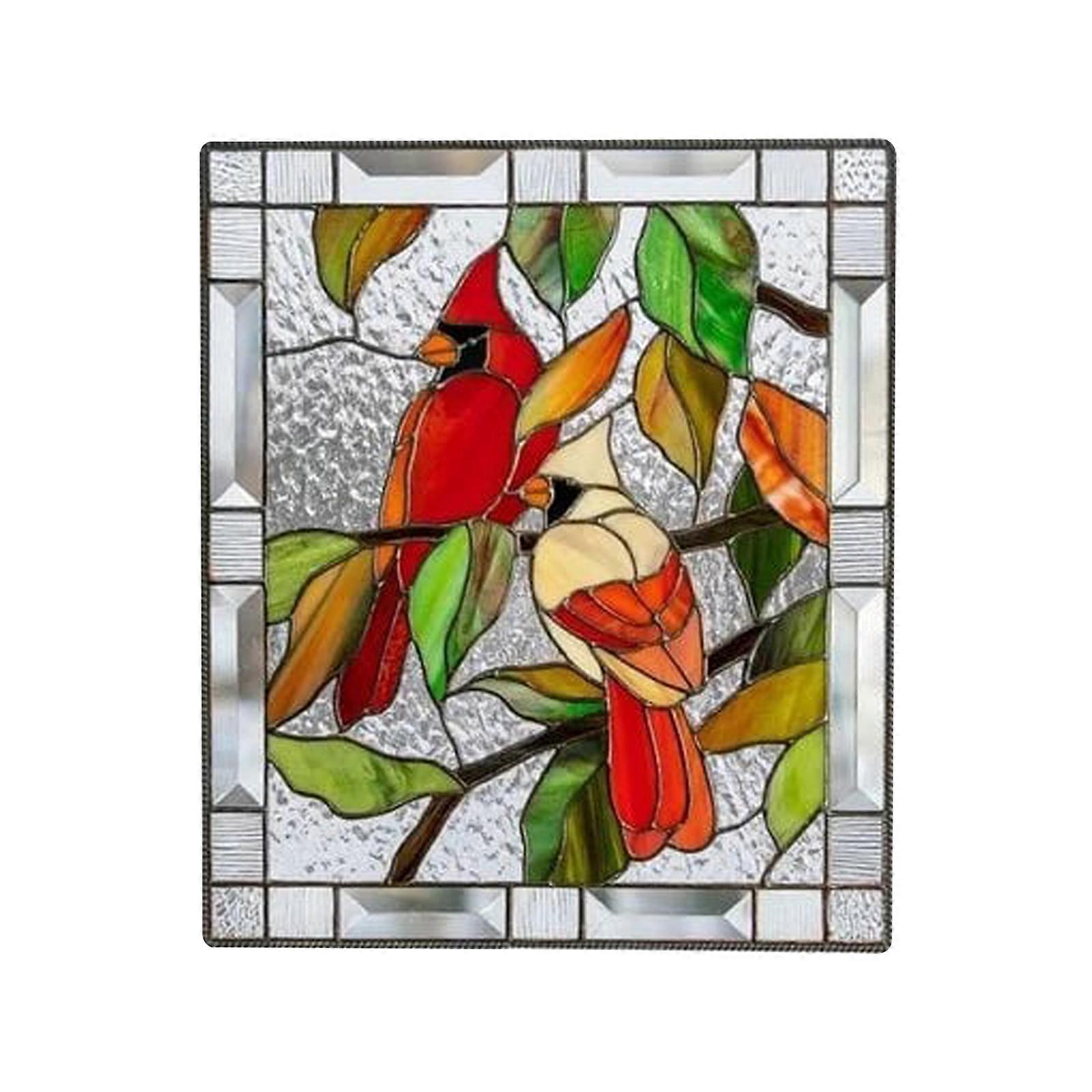Pattern Stained Glass Rectangle Window Hangings Panel Suncatcher Home ...