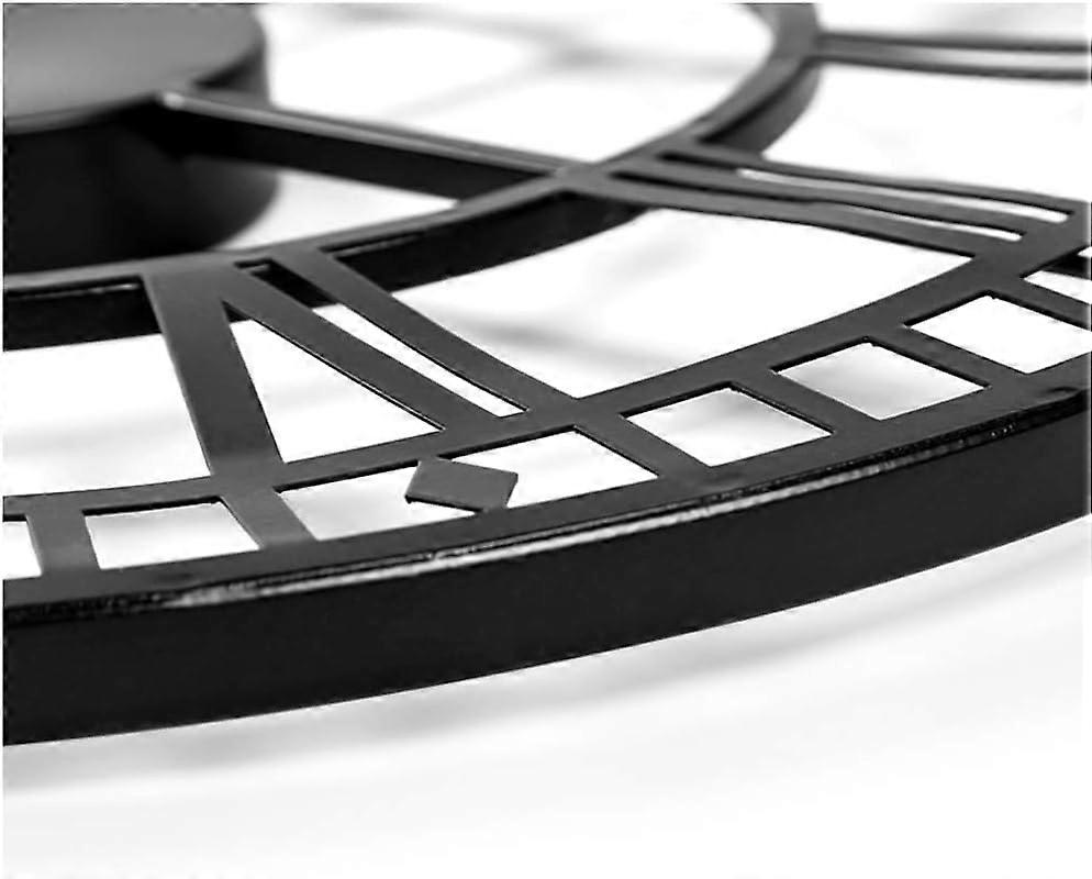 Large Metal Retro Wall Clock Silent Non-Ticking Battery Operated ...