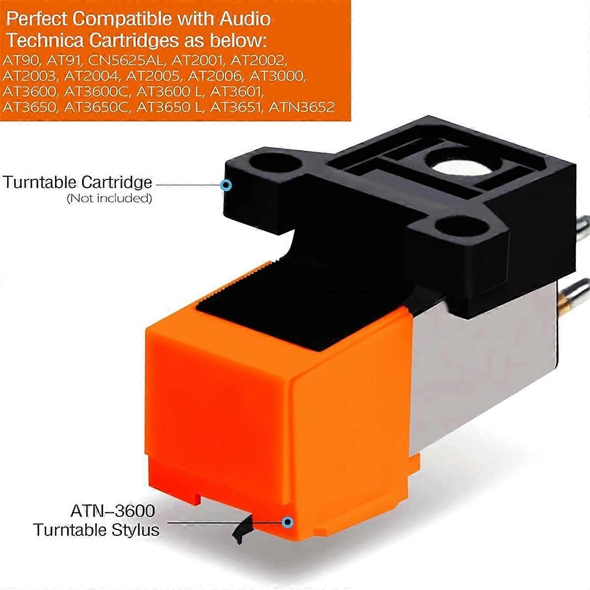 ATN3600 Diamond Turntable Stylus with Cleaning Brush, Record Player ...