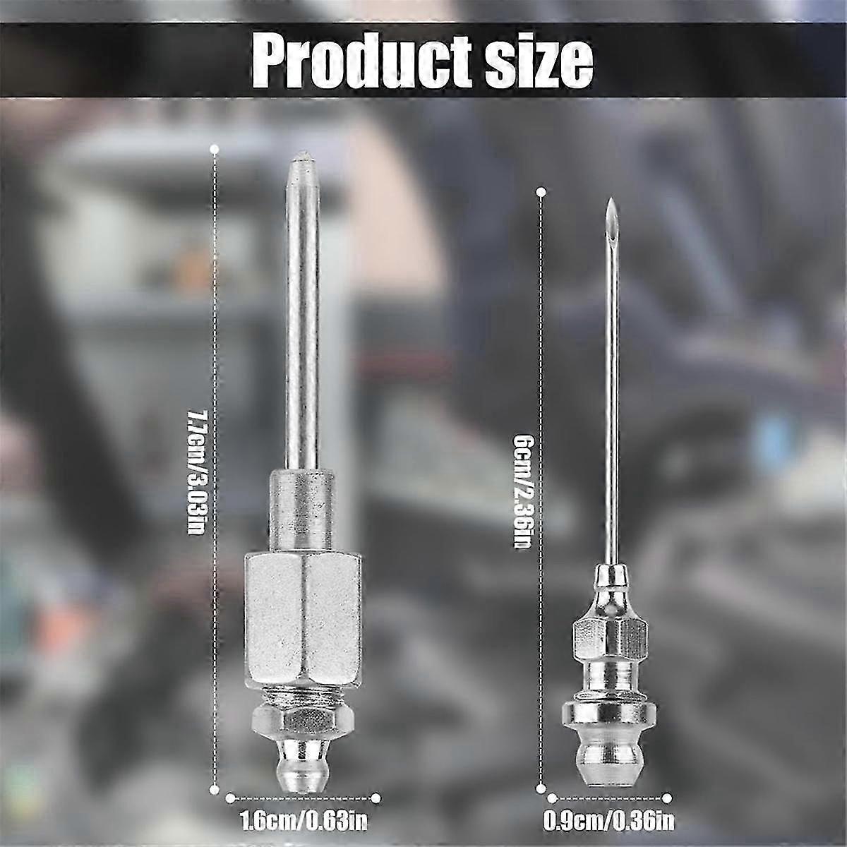 6pcs Grease Needle Nozzle Kit, Steel Grease Nozzle Needle Dispenser ...
