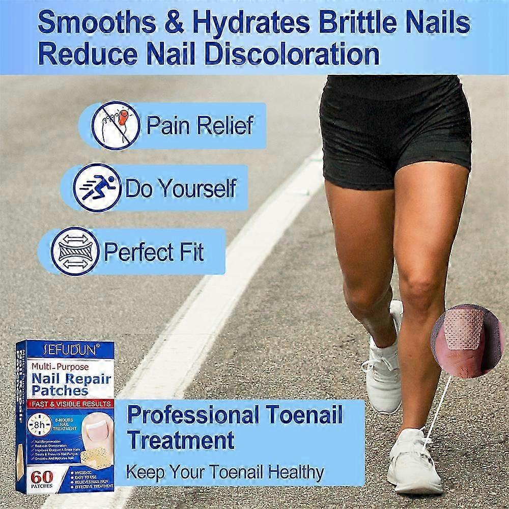 2PCS Nail Care Night Patches Thickening Nail Repair Stickers Toenail ...