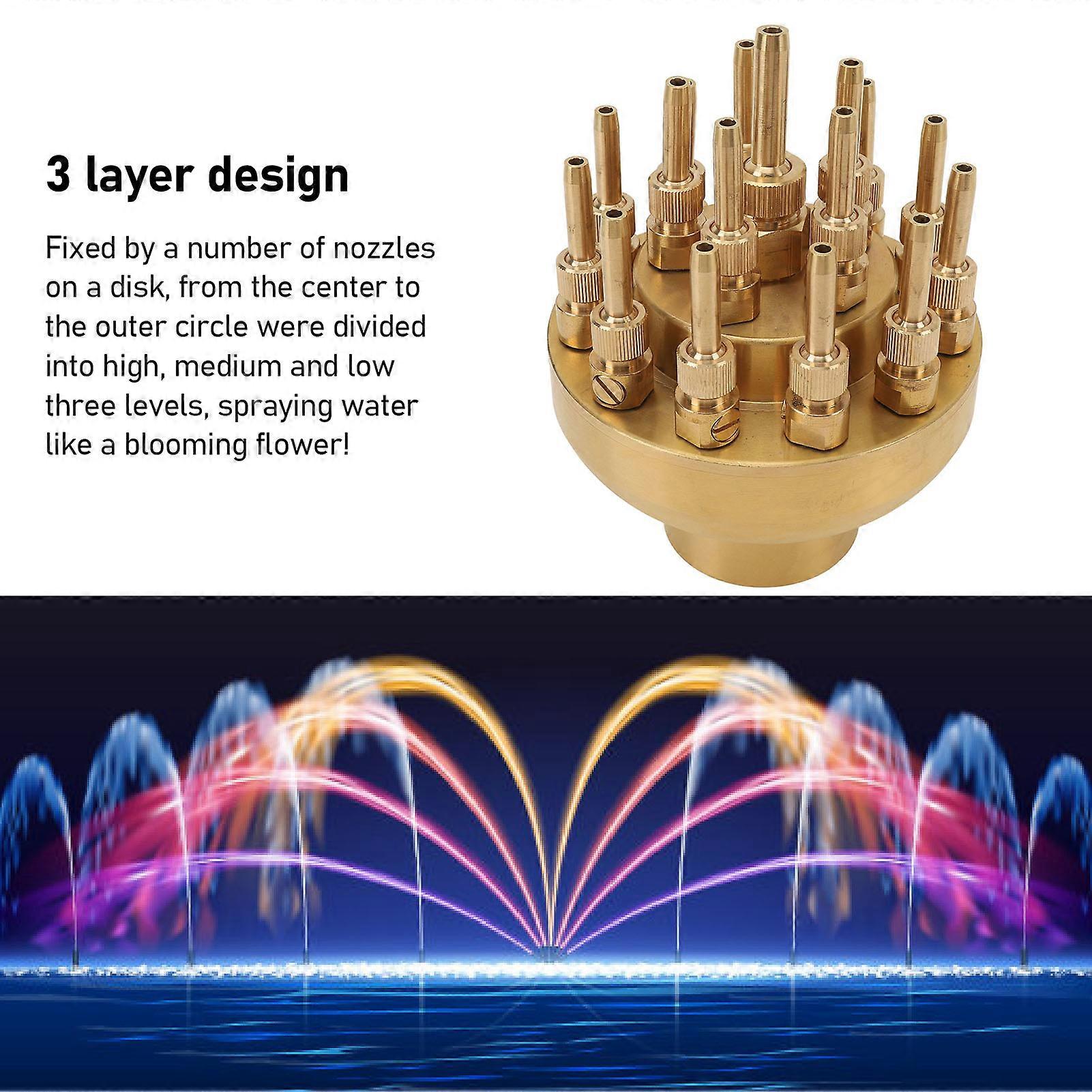 Fountain Nozzle Brass G2 Inch DN50 3 Tier Adjustable Column Water ...