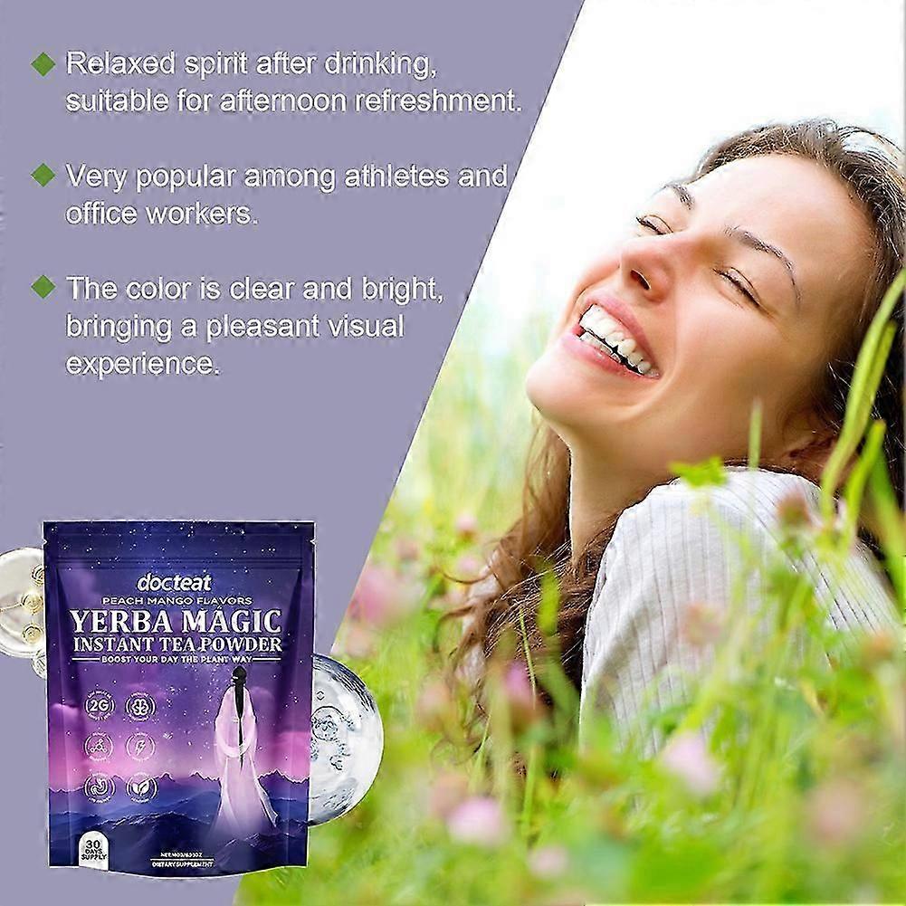 Yerba Mate Instant Tea Powder, Peach Mango Flavors, Natural Tea Mate ...