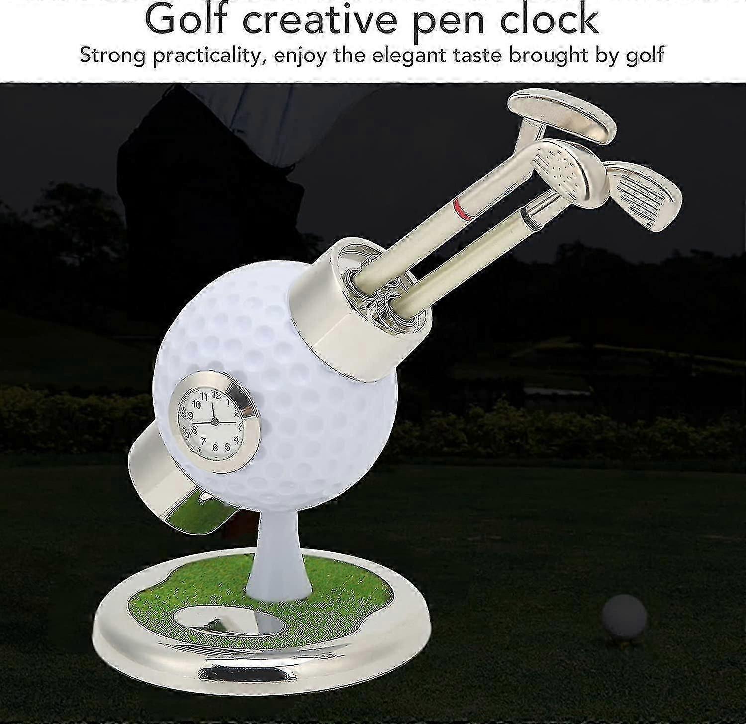 Golf Pen Holder,golf Ball Pen Holder Set With 3 Pens,simulation Zinc ...