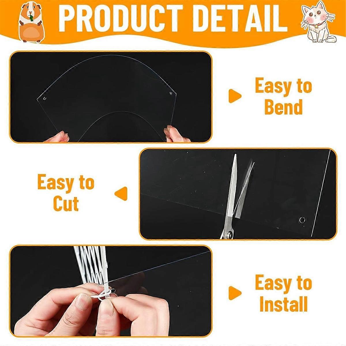 12 Pack Pet Cage Liner Protection Cage Urine Guard Clear Cage Edge ...