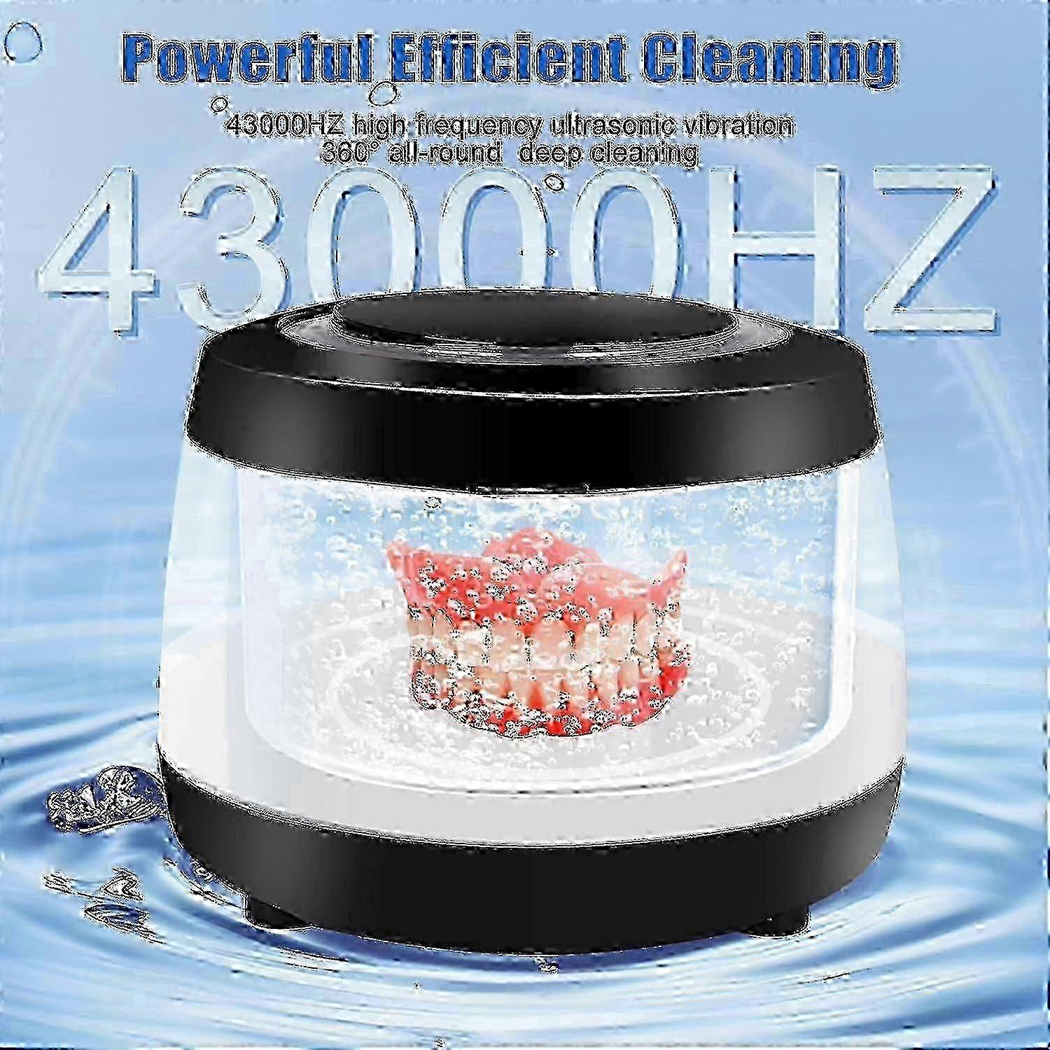 Ultrasonic Retainer Cleaner for Dentures, 43kHz/180ml Professional ...