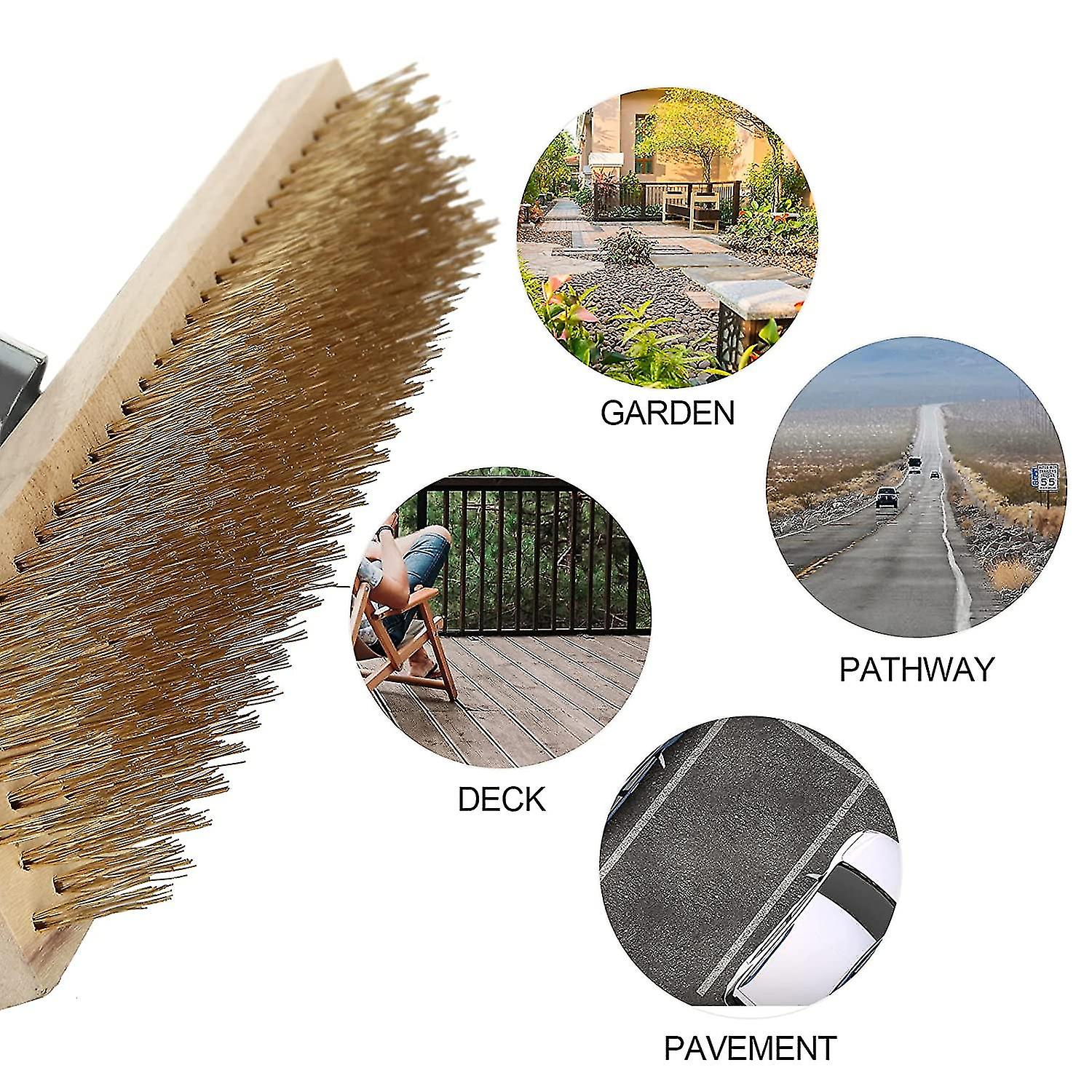 2pcs 12" Stiff Steel Wire Broom Head, Sweeping Brush, Heavy Duty ...