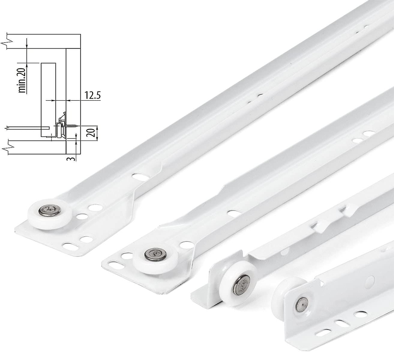 Drawer Slides 400mm - Set Of 2 (1 Pair) Sliding Drawer Runners, In ...