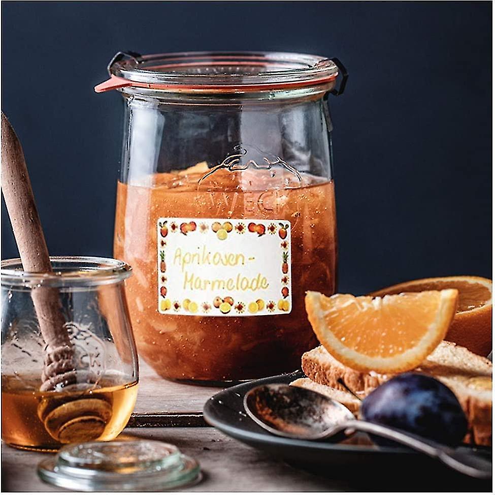 1 Roll/250 Pieces Food Labels Self Adhesive Jam Jar Labels 5x3cm ...