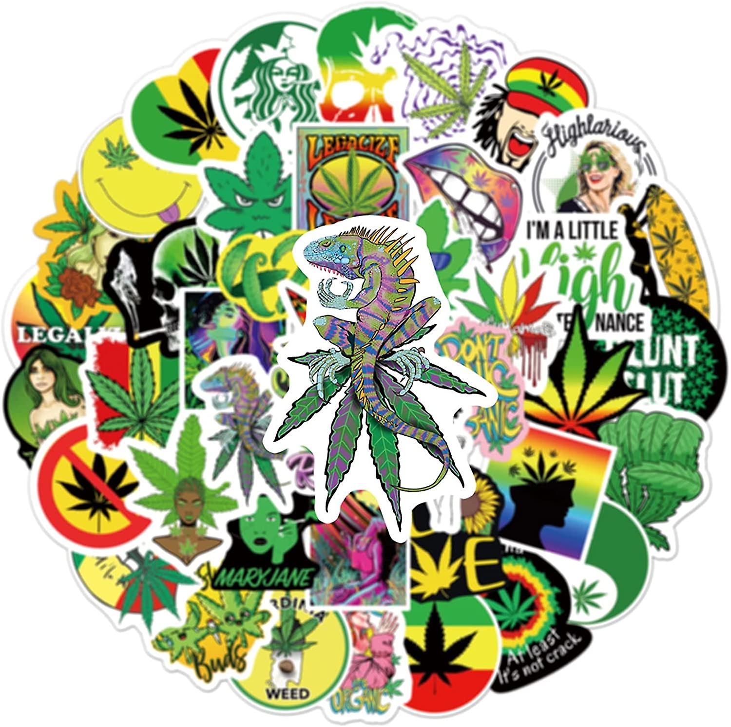 Weed Stickers (100 Pcs), 420 Vinyl Decal, Waterproof Sticker Pack ...