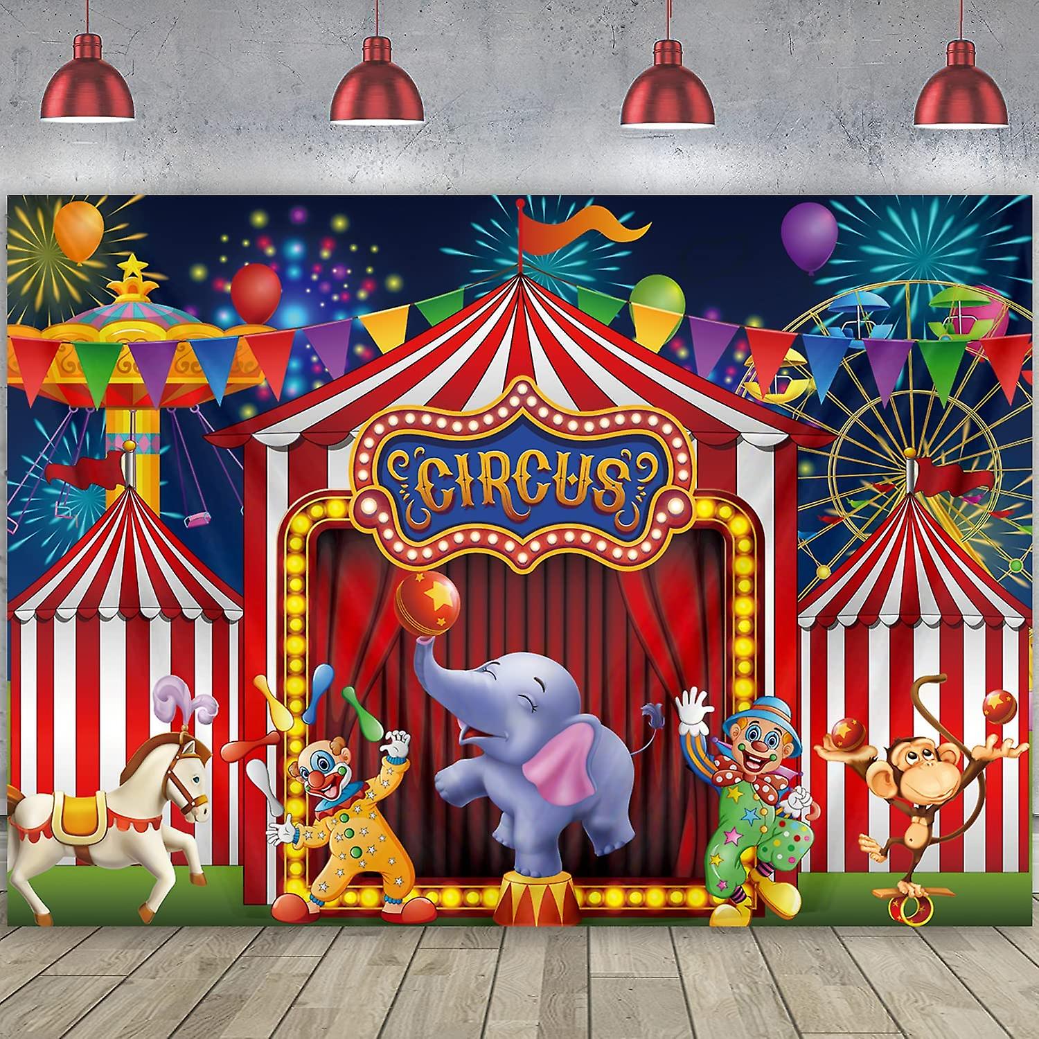Red Circus Backdrop Amusement Park Tents Stratus Playground Carnival ...