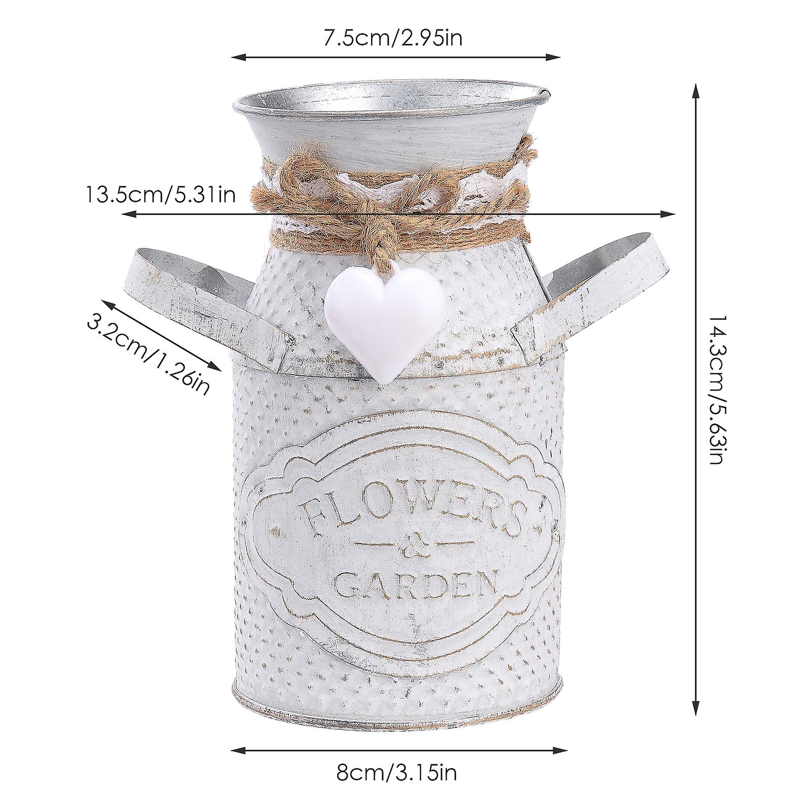 Vintage rustieke vaas decor, waterkoker vaas hoge gegalvaniseerde vaas ...