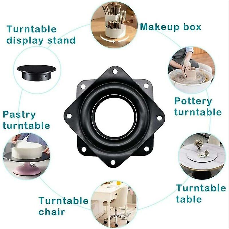 4 Inch Square One Piece Turntable Rotating Platform 360 Degree Rotation ...