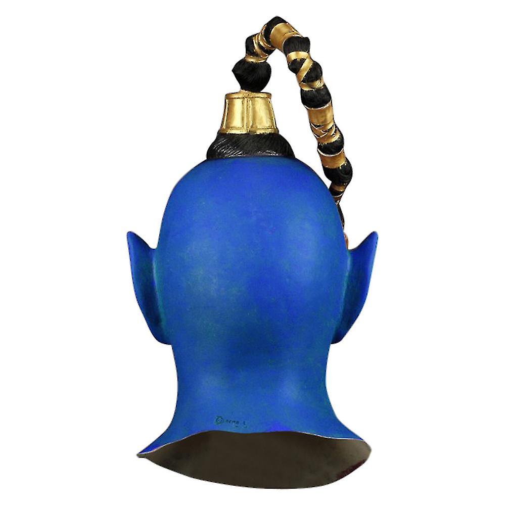 Movie Aladdin Cosplay Mask The Magic Lamp Mask Latex Blue Elf Halloween ...