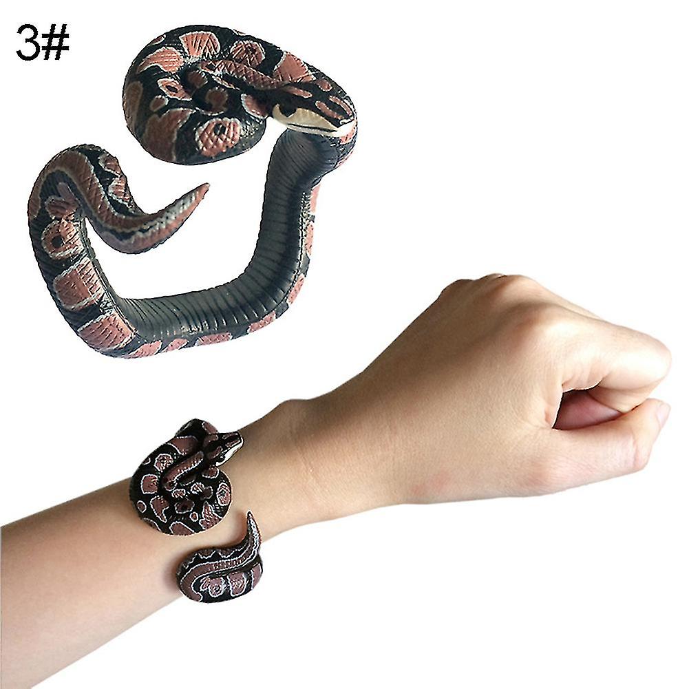 Simulation Pvc Python Snake Bracelet Prank Tricks Toy Halloween Party ...